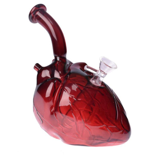 6.7" Real Heart Shaped Water Pipe - with 14M Bowl – Good Time s Shop
